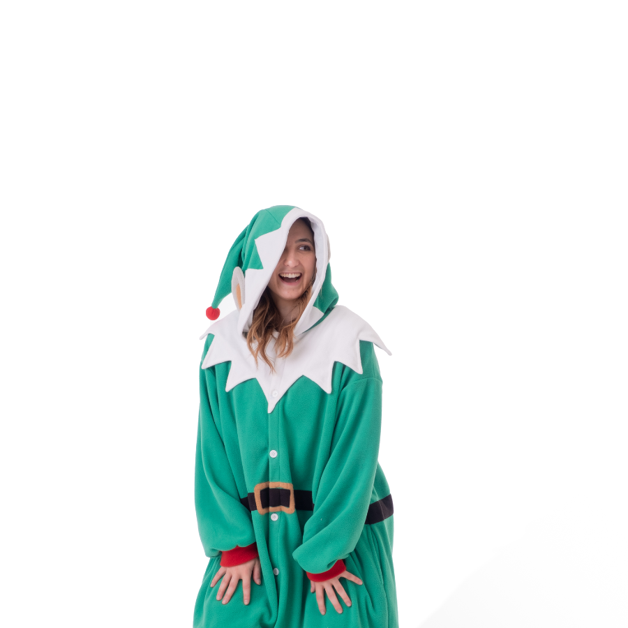 Santa's Elf Kigrumi X-Tall Adult Animal Onesie Costume Pajama By ...